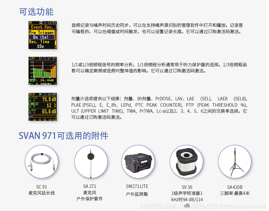 Svantek SVAN971 1级声级计 - 北京美科环试MeK